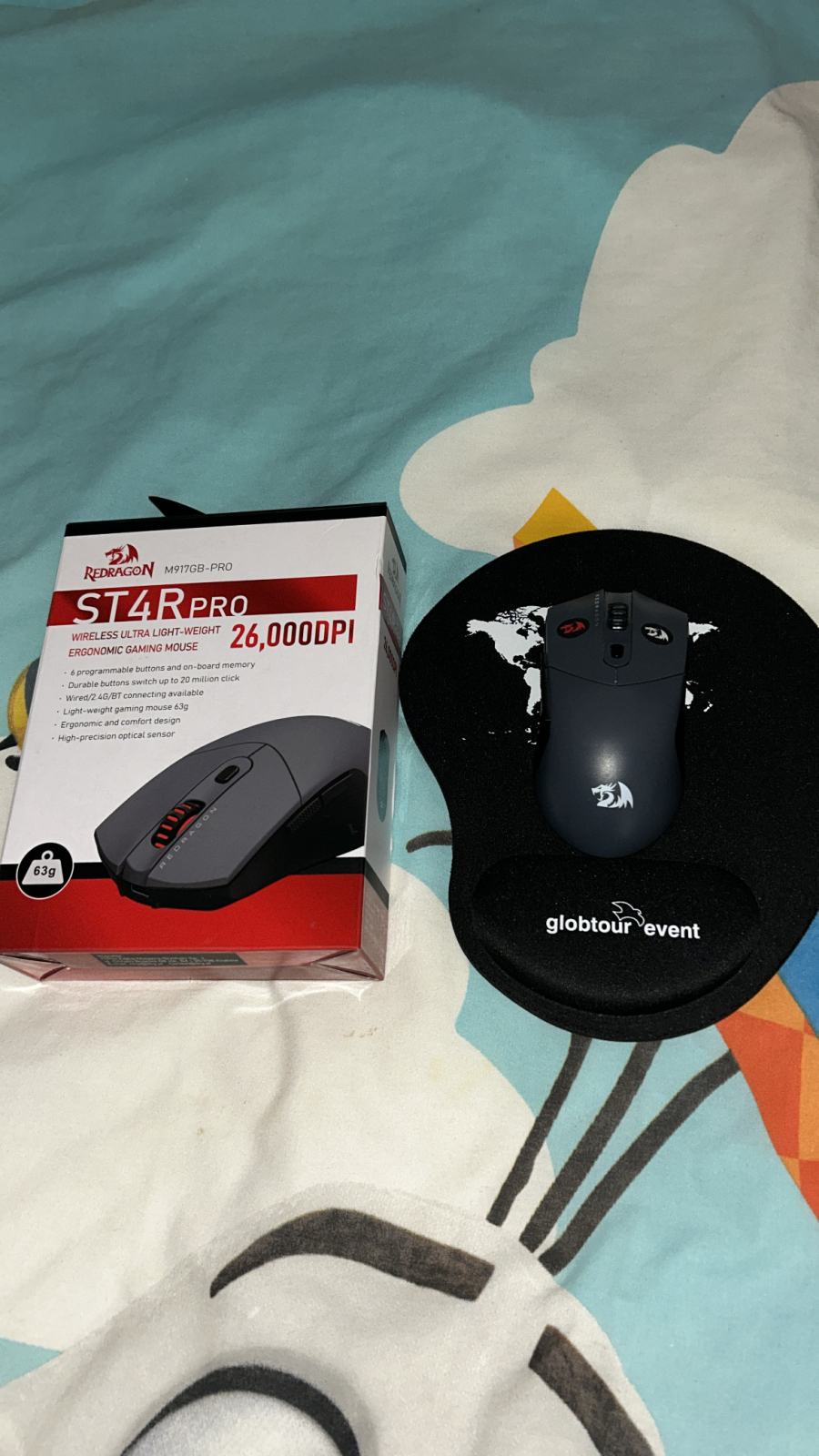 Bežični miš Redragon ST4R Pro+podloga za miš