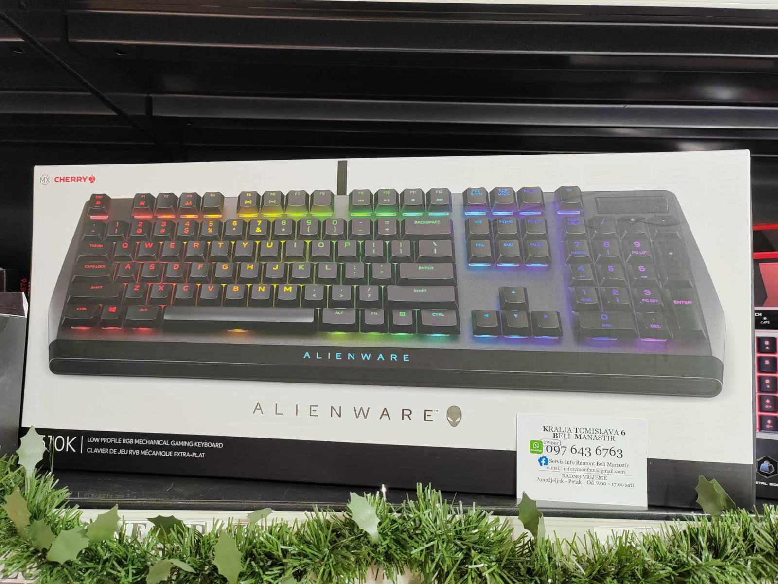 Dell Alienware mehanička tipkovnica Low-profile RGB AW510K