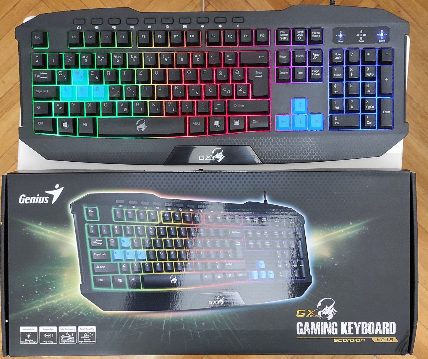 Genius gaming keyboard tipkovnica GX Scorpion K215