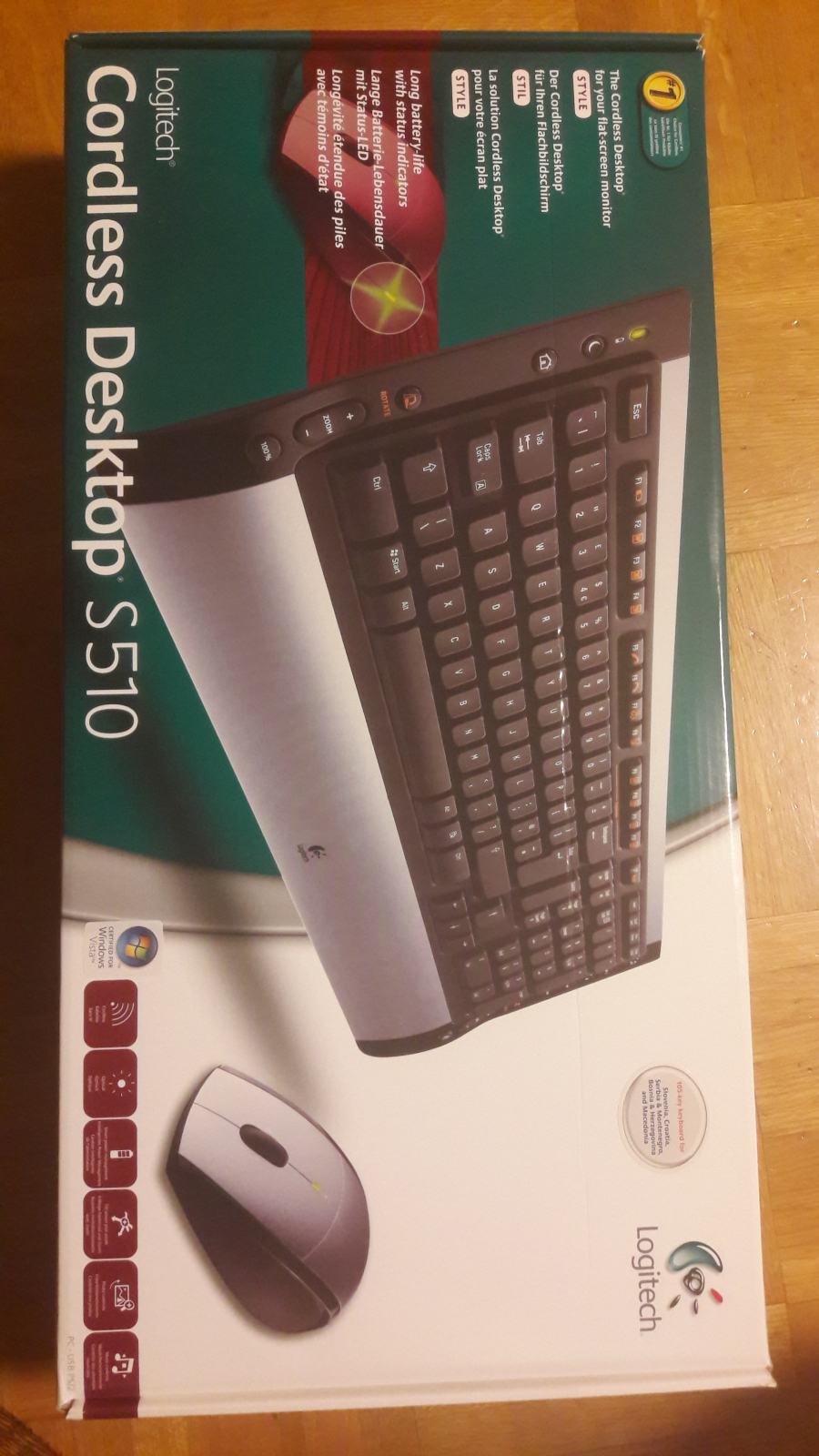 LOGITECH CORDLESS DESKTOP S510 BEŽIĆNA TIPKOVNICA I MIŠ NOVO NEOTVARAN