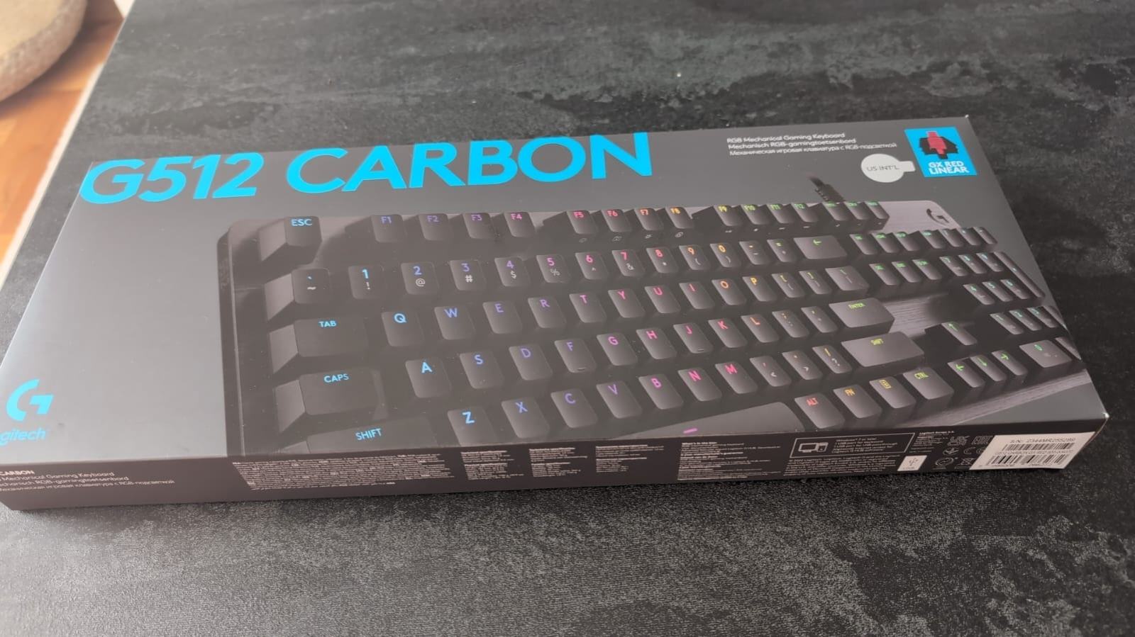 Logitech G512 Mehanička Tipkovnica, GX Red Liner, US Layout