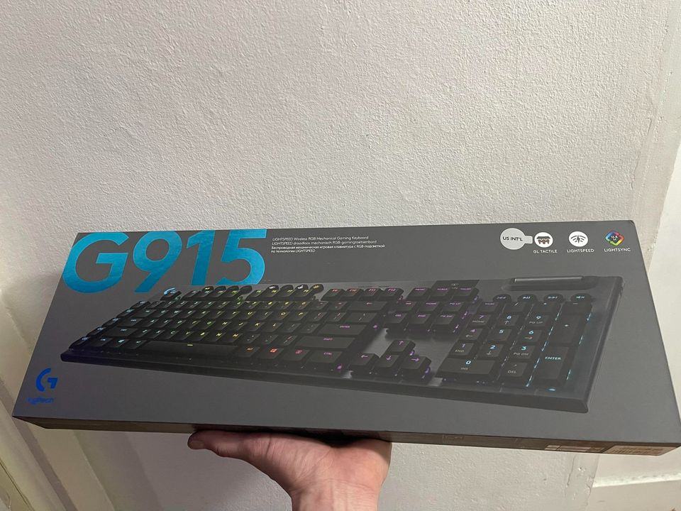 Logitech G915, GL Tactile, Brown, US, nova