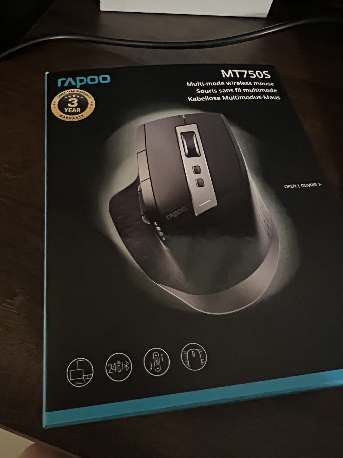 Miš RAPOO MT750s Multi-mode, laserski, bežični, crni