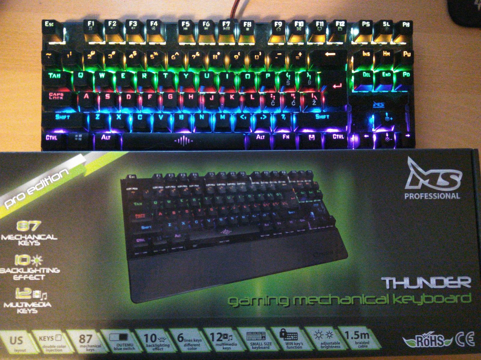 MS Thunder Pro mehanicka tipkovnica - mala