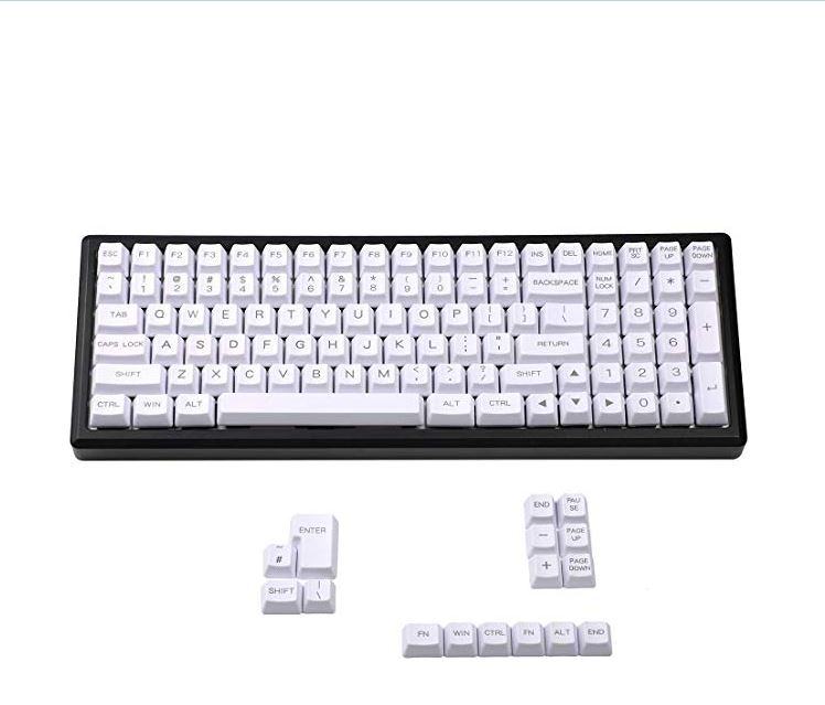 Tipke za mehaničku tipkovnicu bijele, nove, PBT plastika