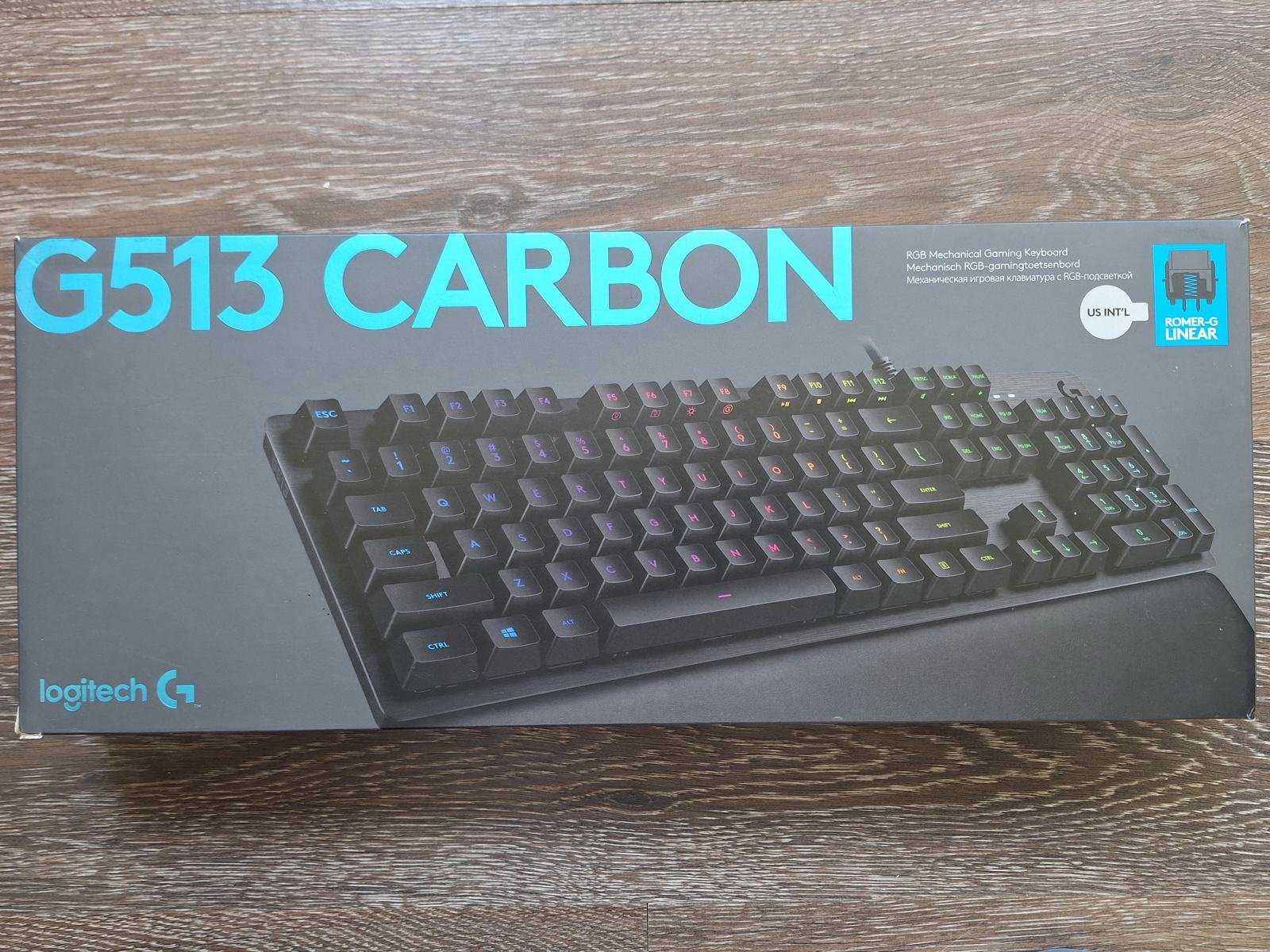 Tipkovnica Logitech G513 Carbon, Romer-G Linear switch, HR layout