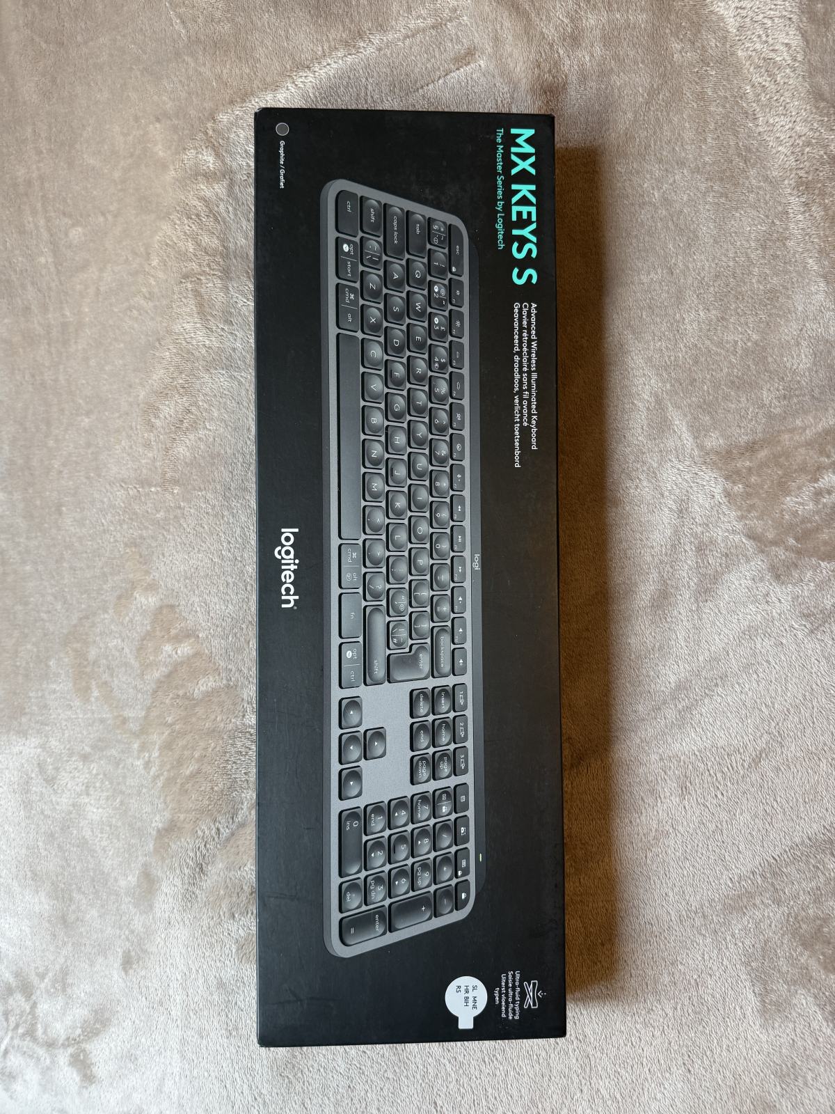 Tipkovnica LOGITECH MX Keys S, bežična, BT, crna - NOVA