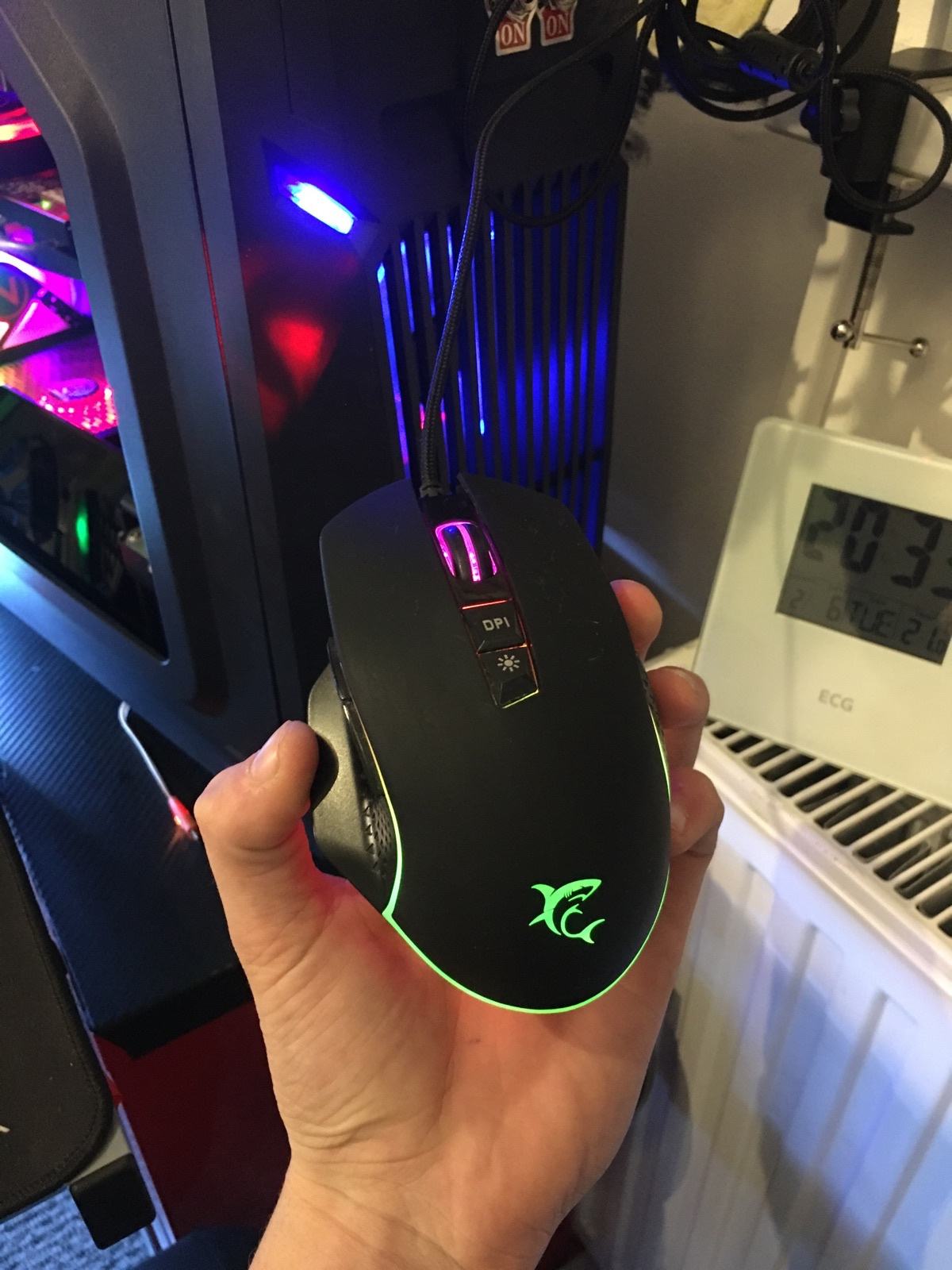 NOVI White Shark Gareth Gaming RGB Mis