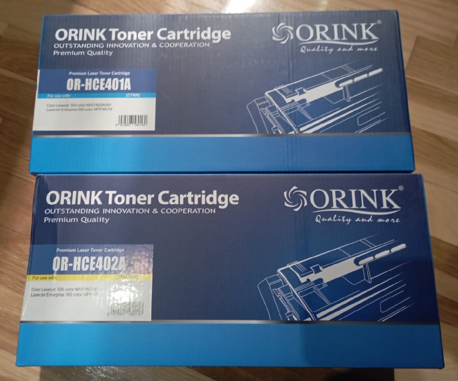 ORINK Toner Cartridge OR-HCE402a Yellow + Cyan