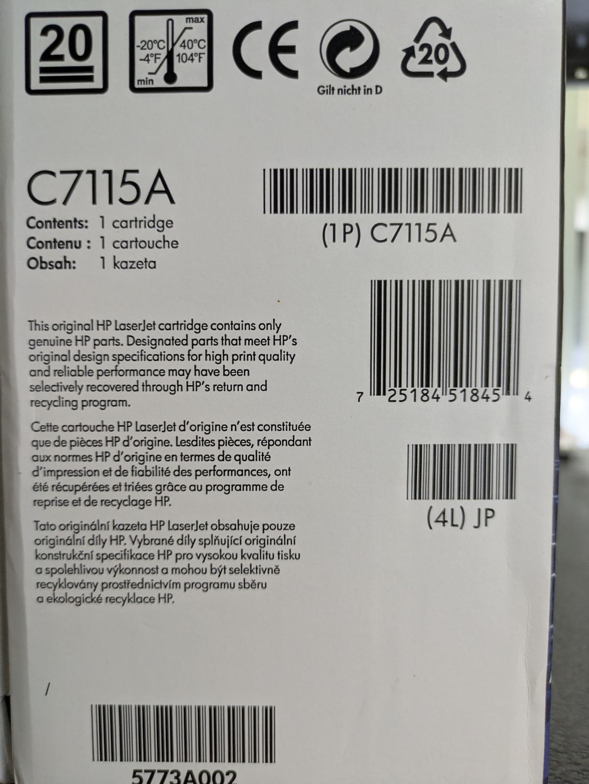 Toner HP C7115A