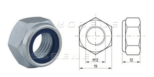 Matica samoosiguravajuća M12x1,75 DIN985