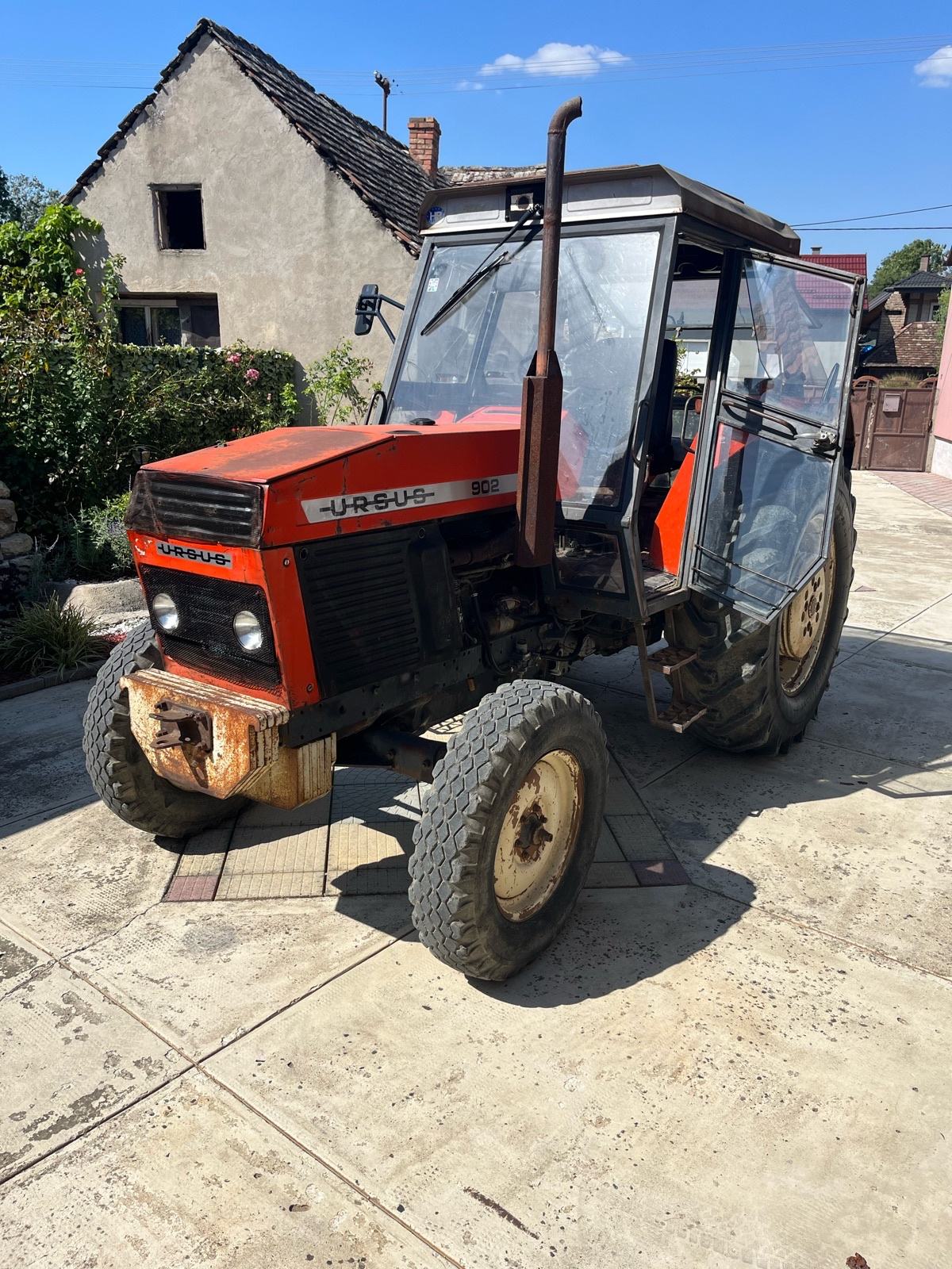 Traktor Ursus 90ks,prikolica,plug leopard