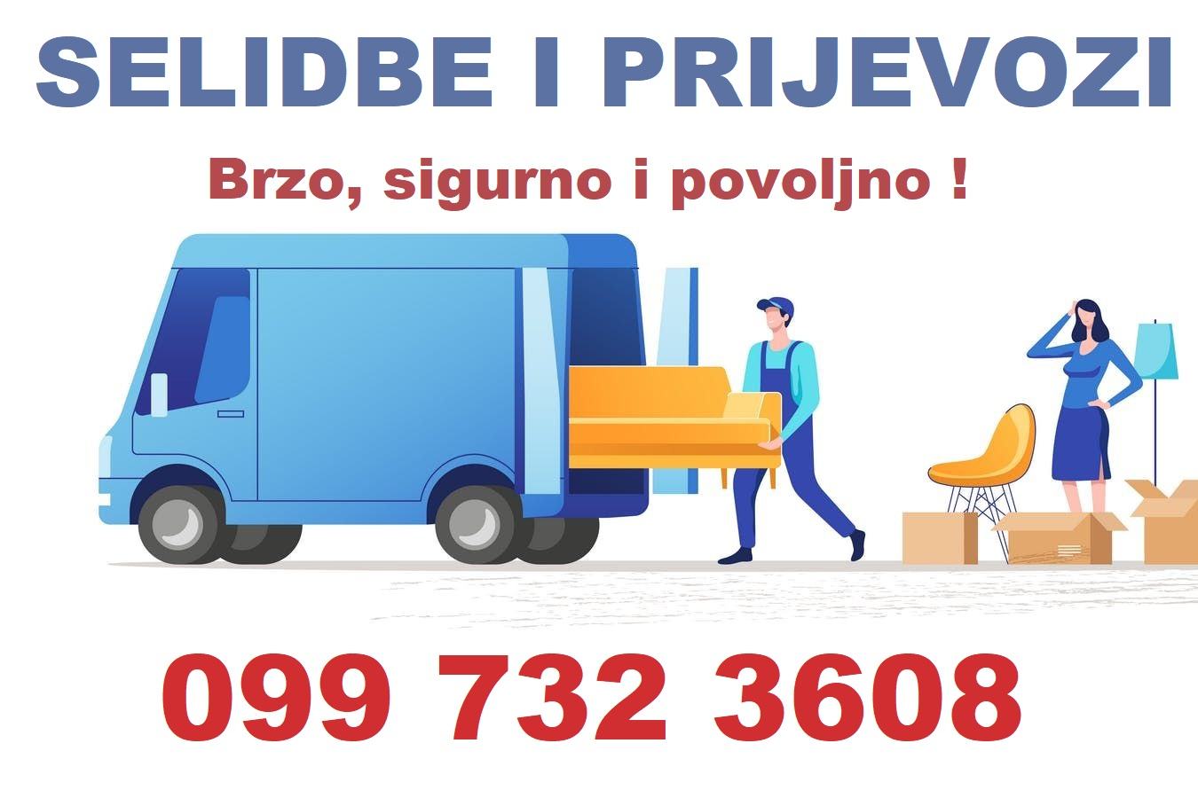 ⭐ KOMBI PRIJEVOZ SELIDBE- DOSTAVE ZAGREB I HRVATSKA ⭐ ☎️ 099 732 3608