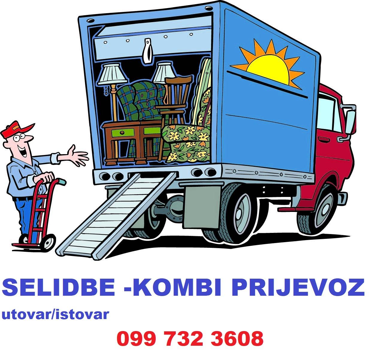 KOMBI PRIJEVOZ ~SELIDBE ~ utovar/istovar ☎️ 099 732 3608