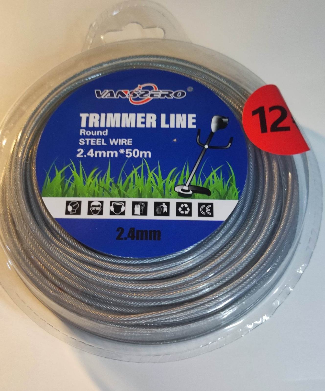 čelična nit za trimere(flaks)2.4mmx 50m