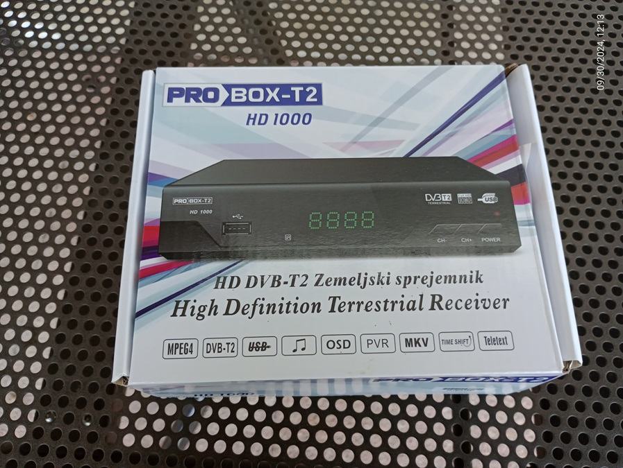 Digitalni zemaljski prijemnik reciver za TV, DVB T2, Pro Box T2