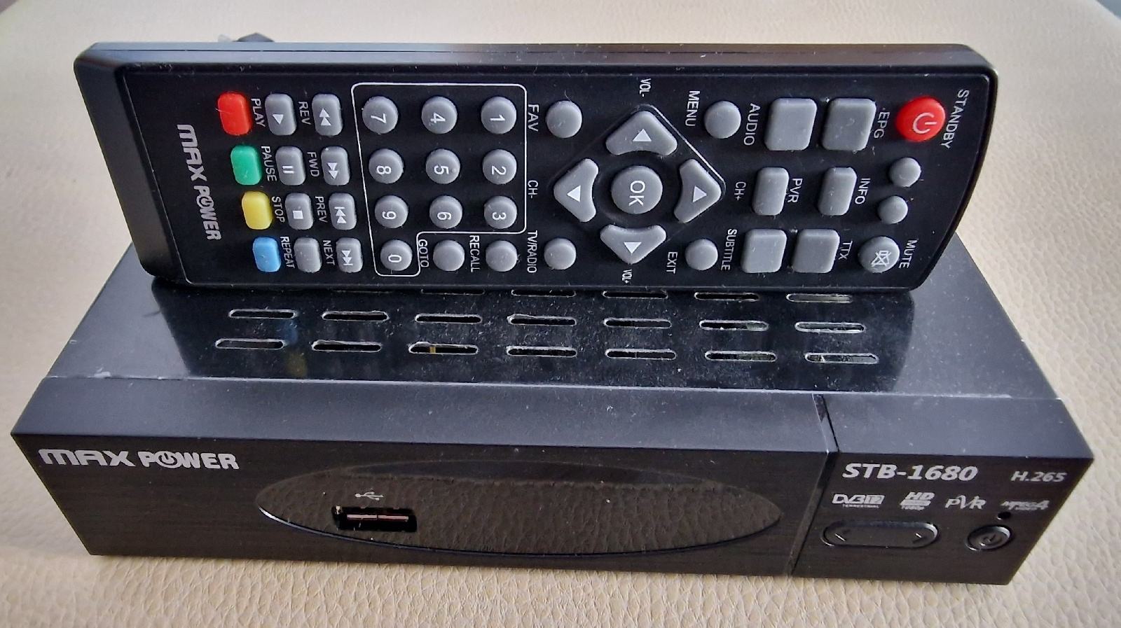 MAX POWER STB-1680 DVB-T2, H.265, HEVC prijemnik za TV