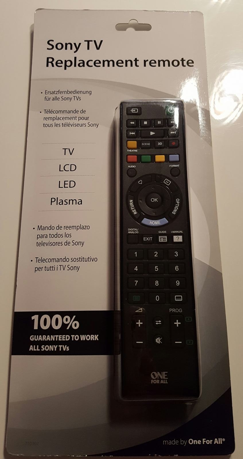 Sony daljinski upravljac