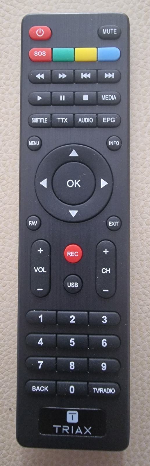 TRIAX - daljinski za DVB-T2 HEVC prijemnik