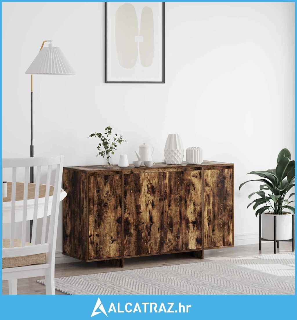 Dimljena hrastova komoda Dimljeni hrast Drvo 135 x 41 x 75 cm - NOVO