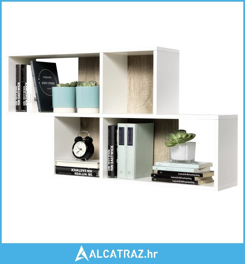 FMD zidne police s 4 odjeljka bijele - NOVO