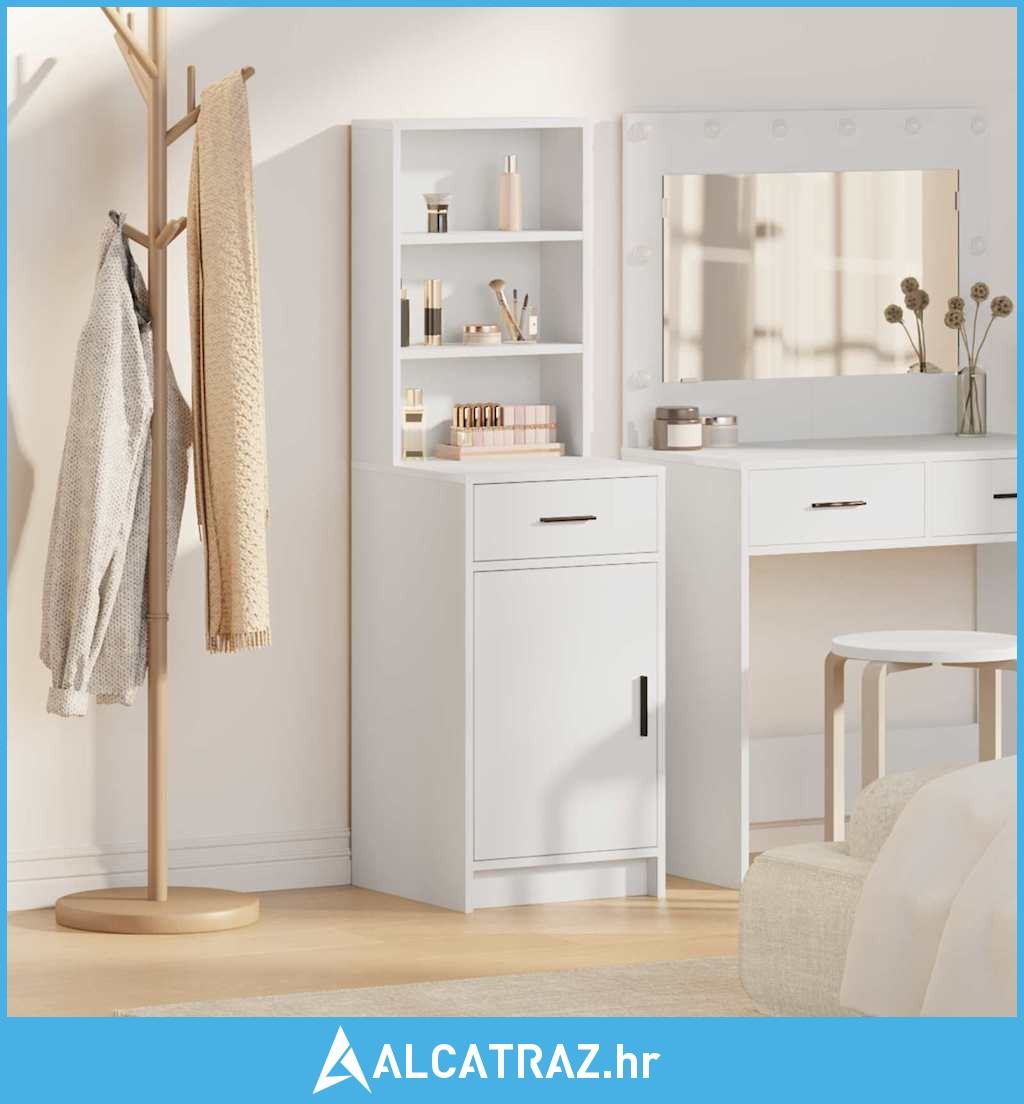 Highboard Bijelo 40 x 40.5 x 135 cm Konstruirano drvo - NOVO