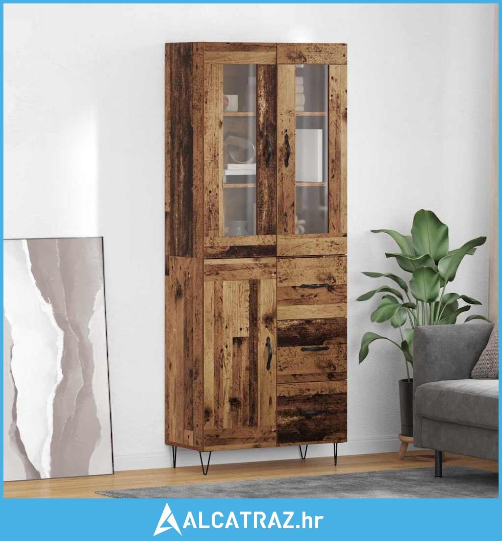 Highboard Staro drvo 69,5 x 34 x 180 cm Konstruirano drvo - NOVO