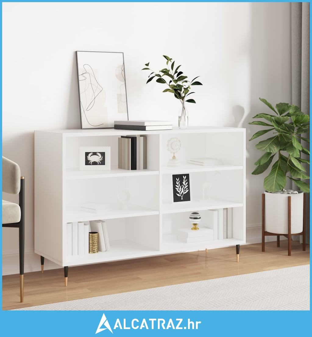 Komoda bijela 103,5 x 35 x 70 cm od konstruiranog drva - NOVO