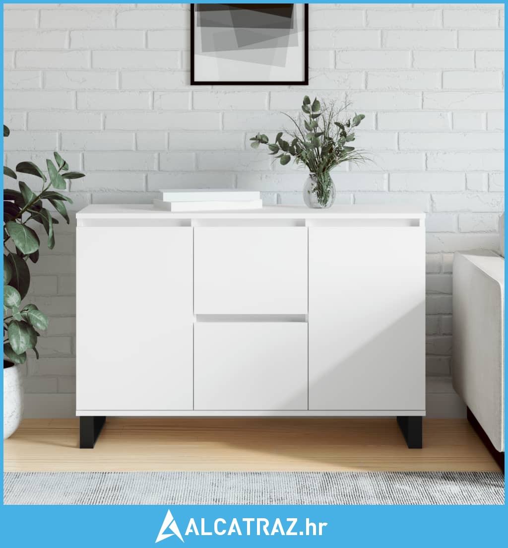 Komoda bijela 104x35x70 cm od konstruiranog drva - NOVO
