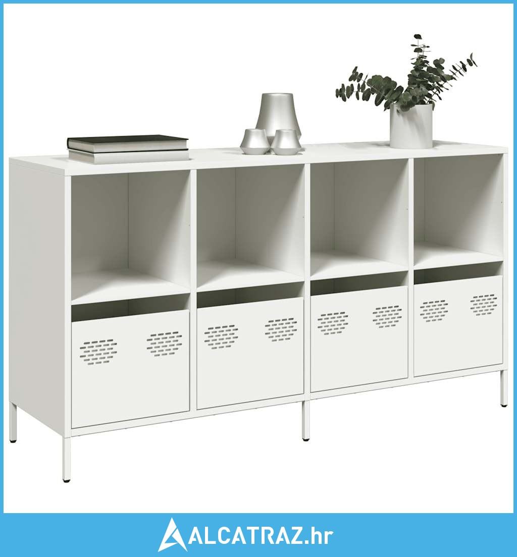 Komoda bijela 135x39x73,5 cm hladno valjani čelik - NOVO