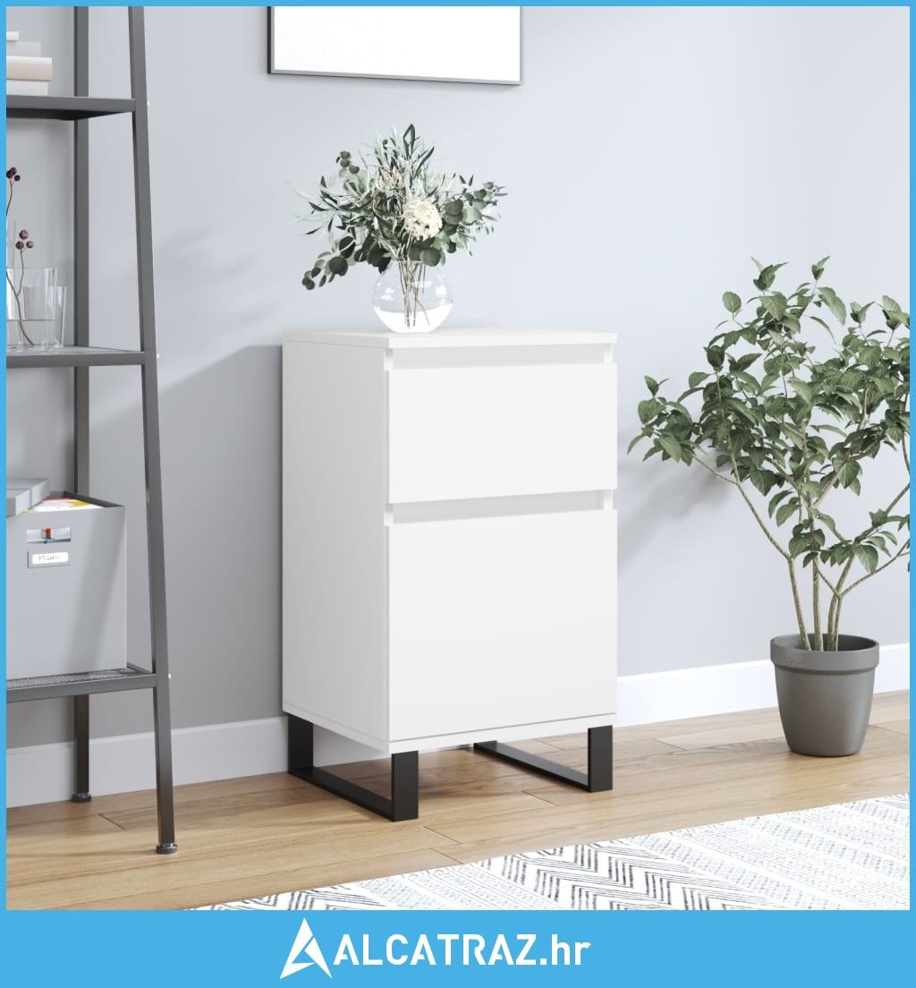Komoda bijela 40 x 35 x 70 cm od konstruiranog drva - NOVO