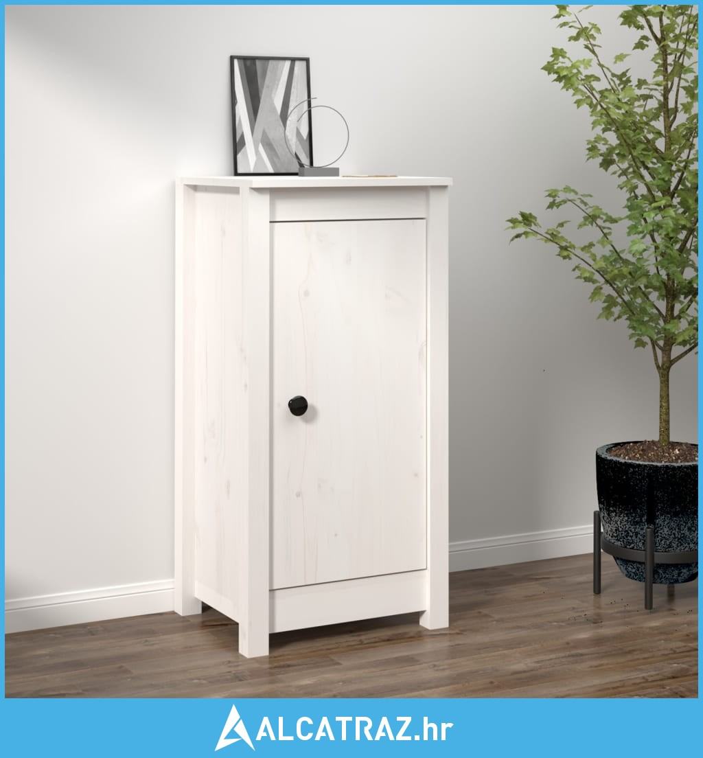Komoda bijela 40 x 35 x 80 cm od masivne borovine - NOVO