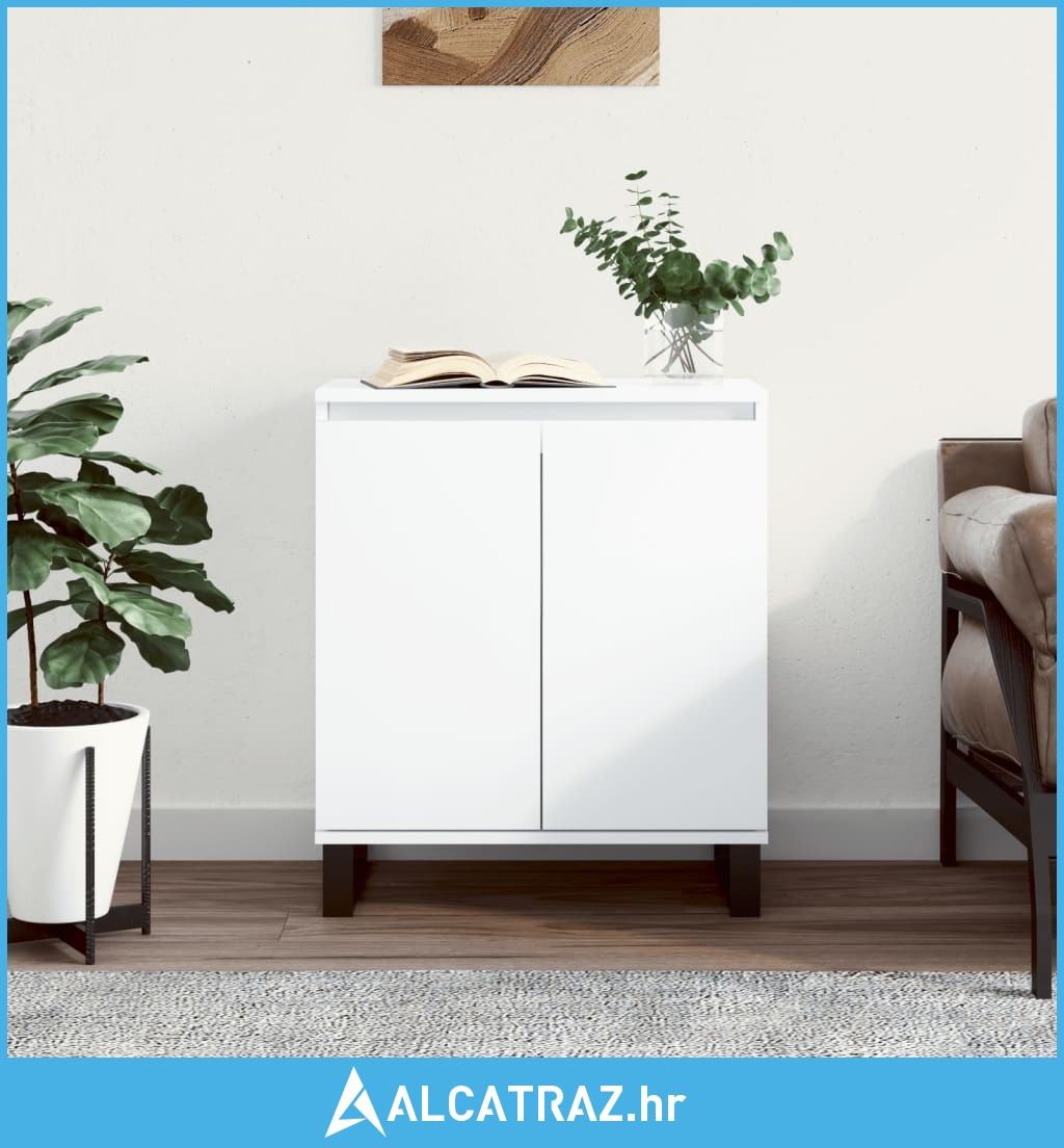 Komoda bijela 60 x 35 x 70 cm od konstruiranog drva - NOVO