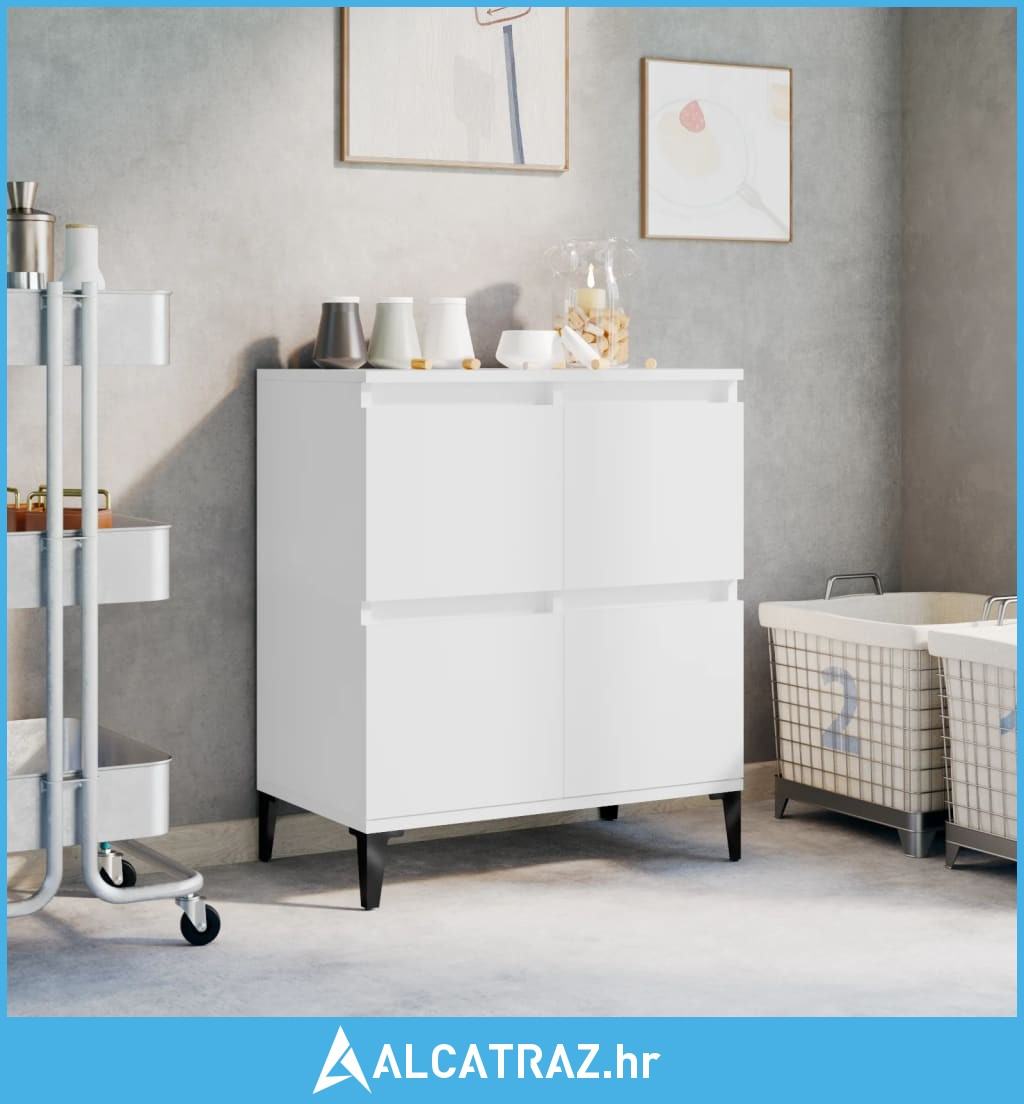 Komoda bijela 60 x 35 x 70 cm od konstruiranog drva - NOVO