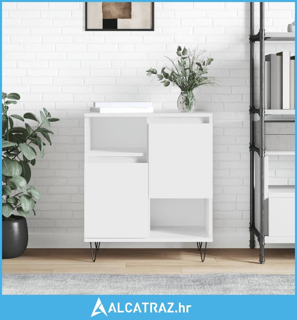 Komoda bijela 60 x 35 x 70 cm od konstruiranog drva - NOVO