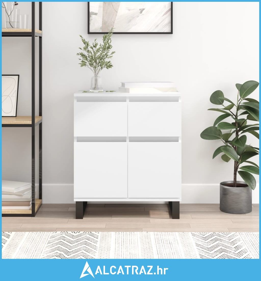 Komoda bijela 60 x 35 x 70 cm od konstruiranog drva - NOVO