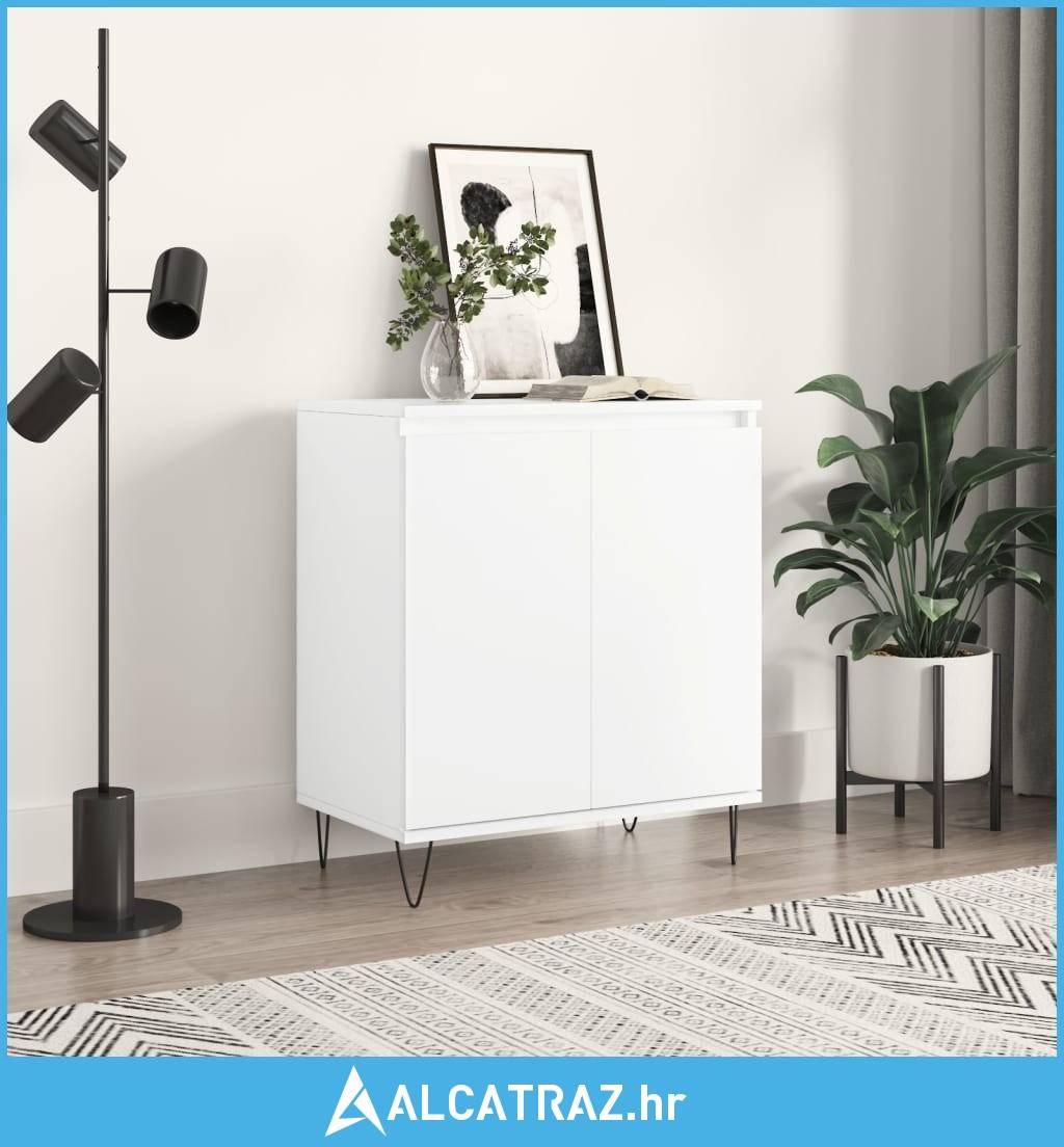 Komoda bijela 60 x 35 x 70 cm od konstruiranog drva - NOVO