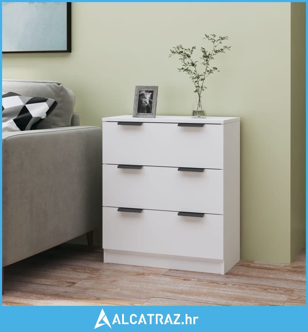Komoda bijela 60x30x70 cm od konstruiranog drva - NOVO