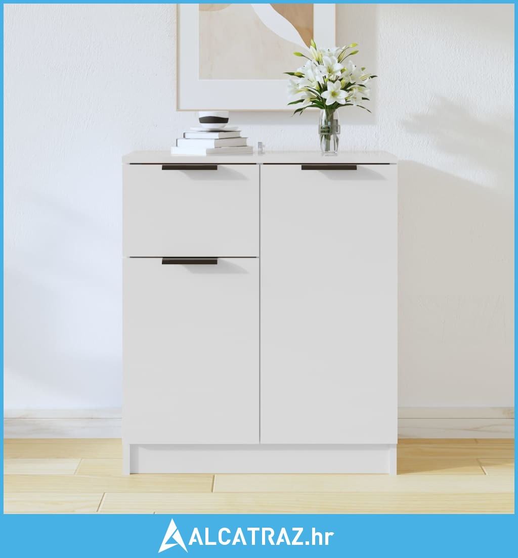 Komoda bijela 60x30x70 cm od konstruiranog drva - NOVO