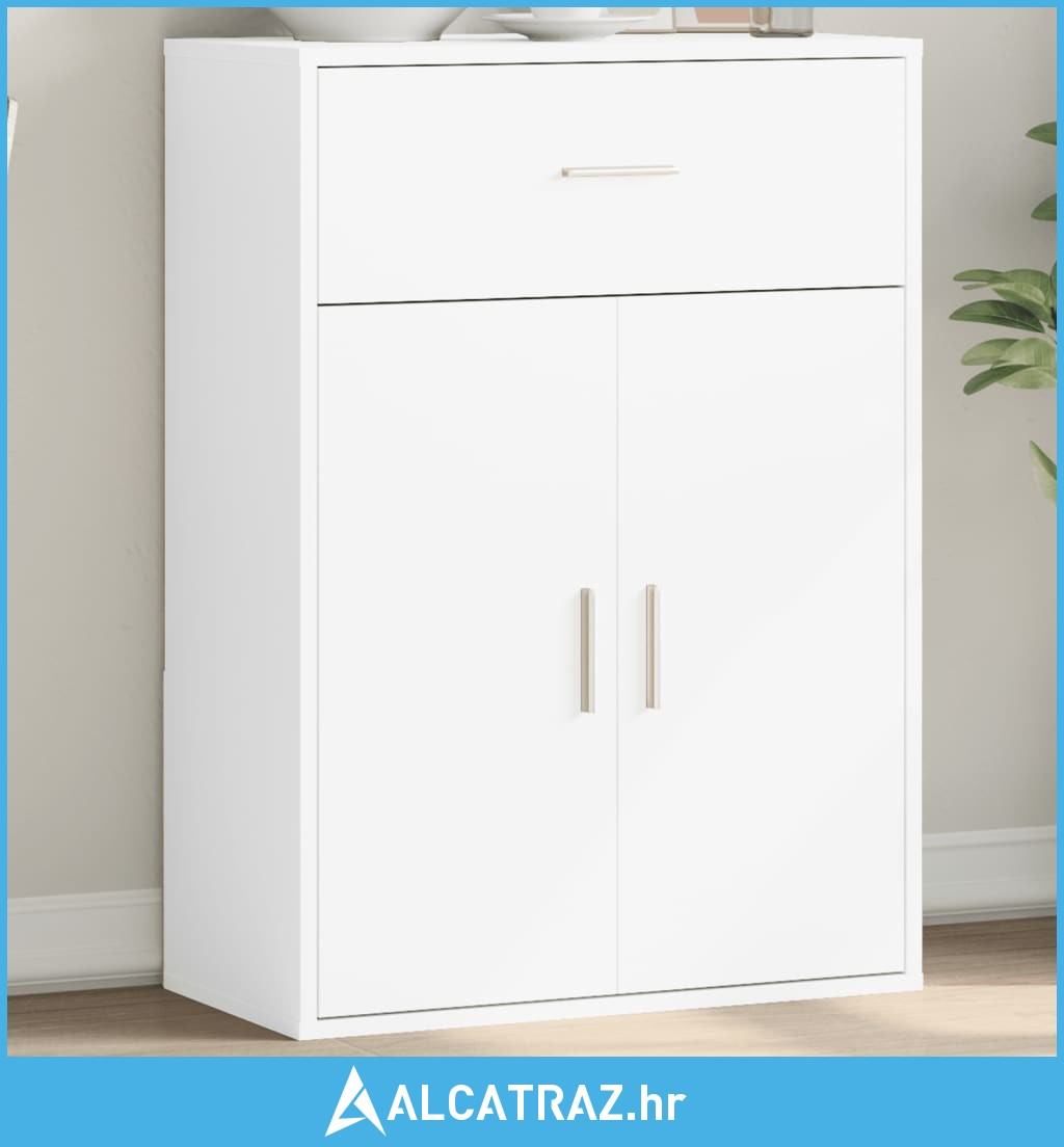 Komoda bijela 60x30x84 cm od konstruiranog drva - NOVO