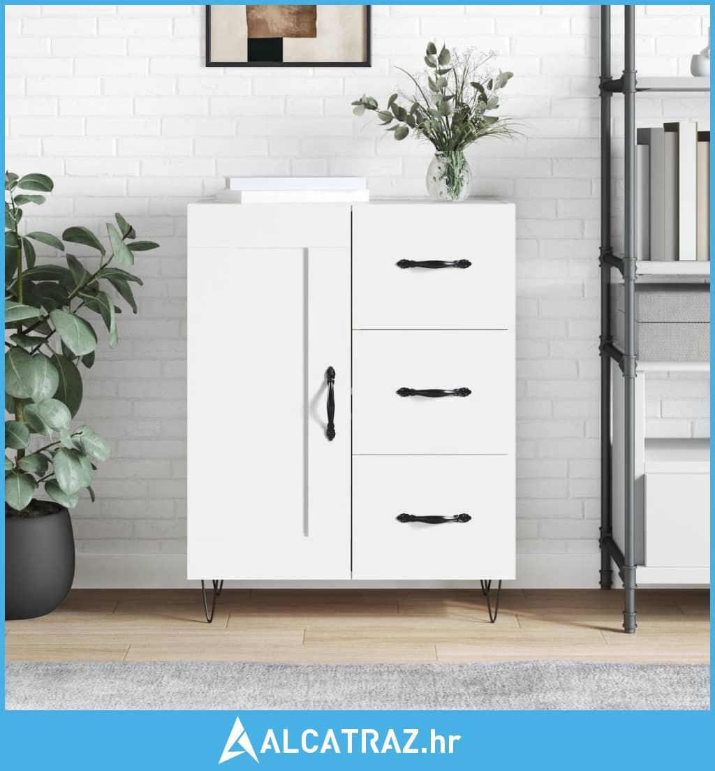Komoda bijela 69,5x34x90 cm od konstruiranog drva - NOVO