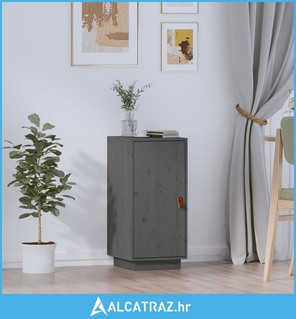 Komoda siva 34 x 40 x 75 cm od masivne borovine - NOVO