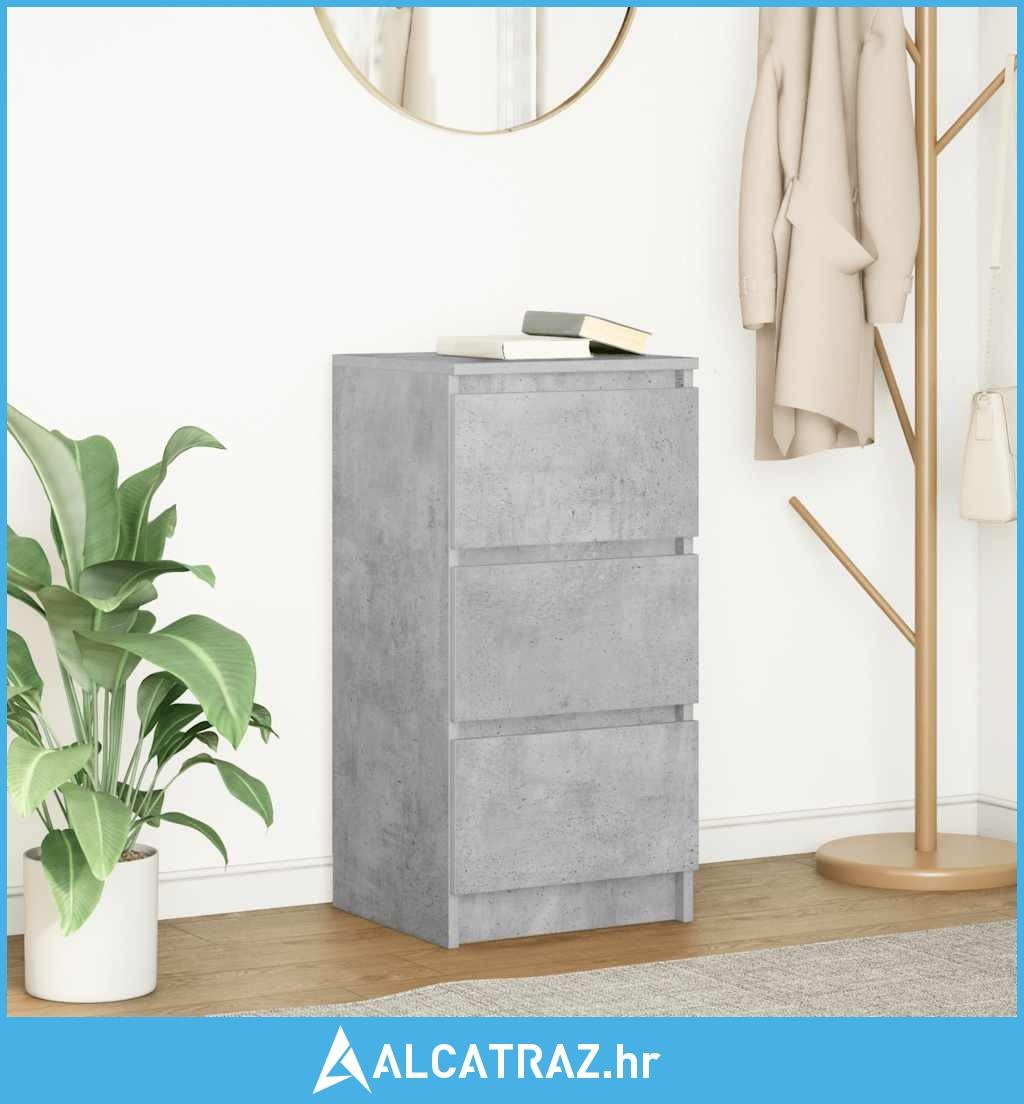 Komoda siva boja betona 37,5x35x76 cm od konstruiranog drva - NOVO