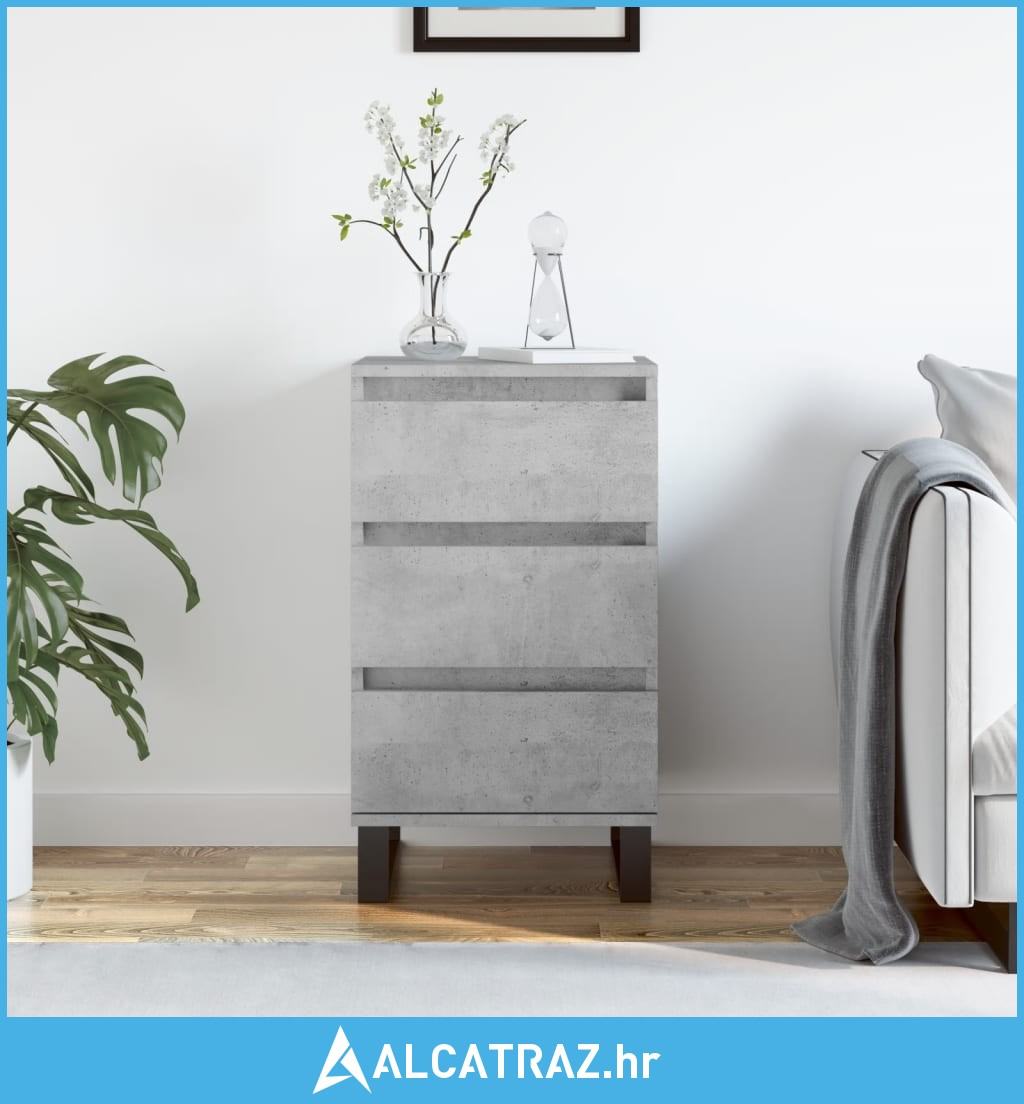 Komoda siva boja betona 40 x 35 x 70 cm od konstruiranog drva - NOVO