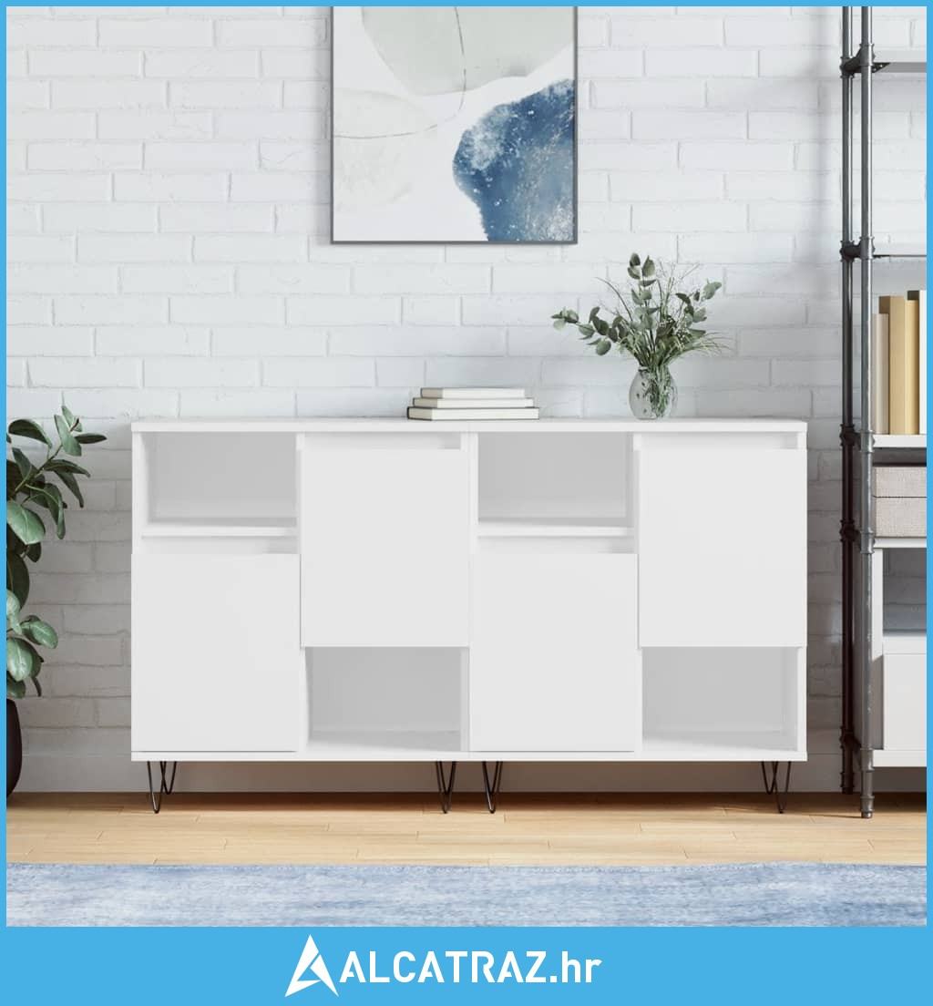 Komode bijele 2 kom od konstruiranog drva - NOVO