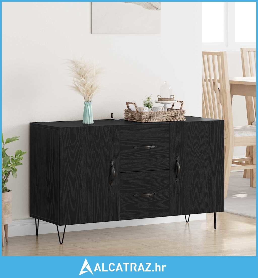 Kreveta Crni hrast 100 x 36 x 60 cm Konstruirano drvo - NOVO