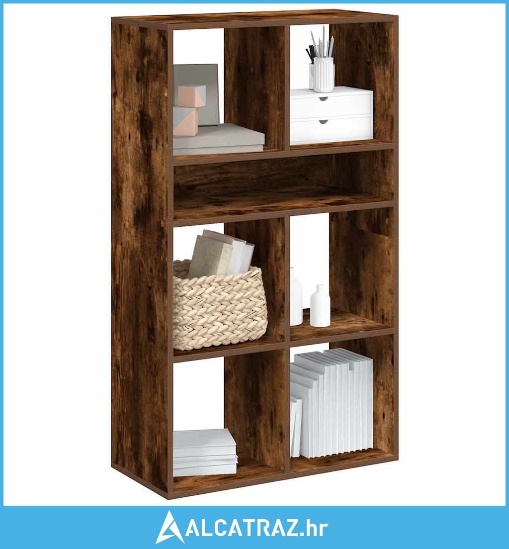 Ormarić za knjige boja dimljenog hrasta 66x31x112 cm drveni - NOVO