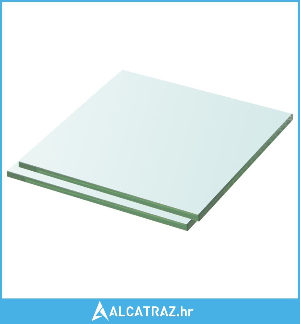 Ploče za police 2 kom staklene prozirne 30 x 30 cm - NOVO