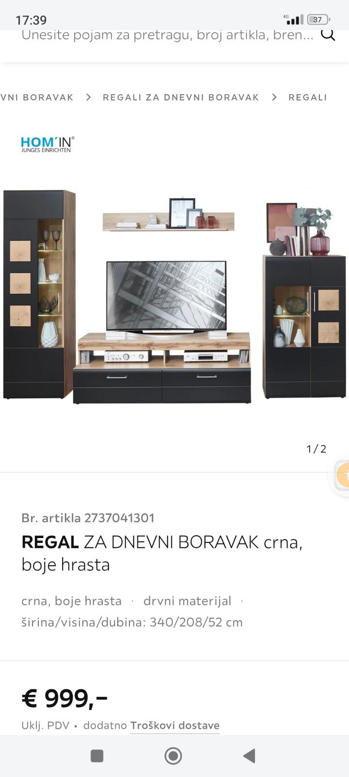 Regal, ormar, komoda za dnevni boravak