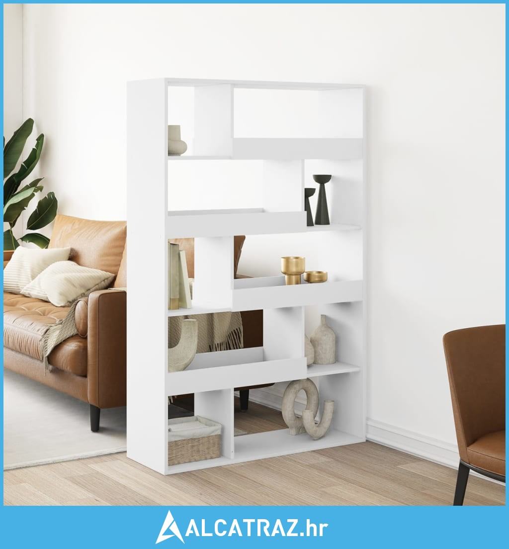 Sobna pregrada bijela 100x33x156,5 cm konstruirano drvo - NOVO